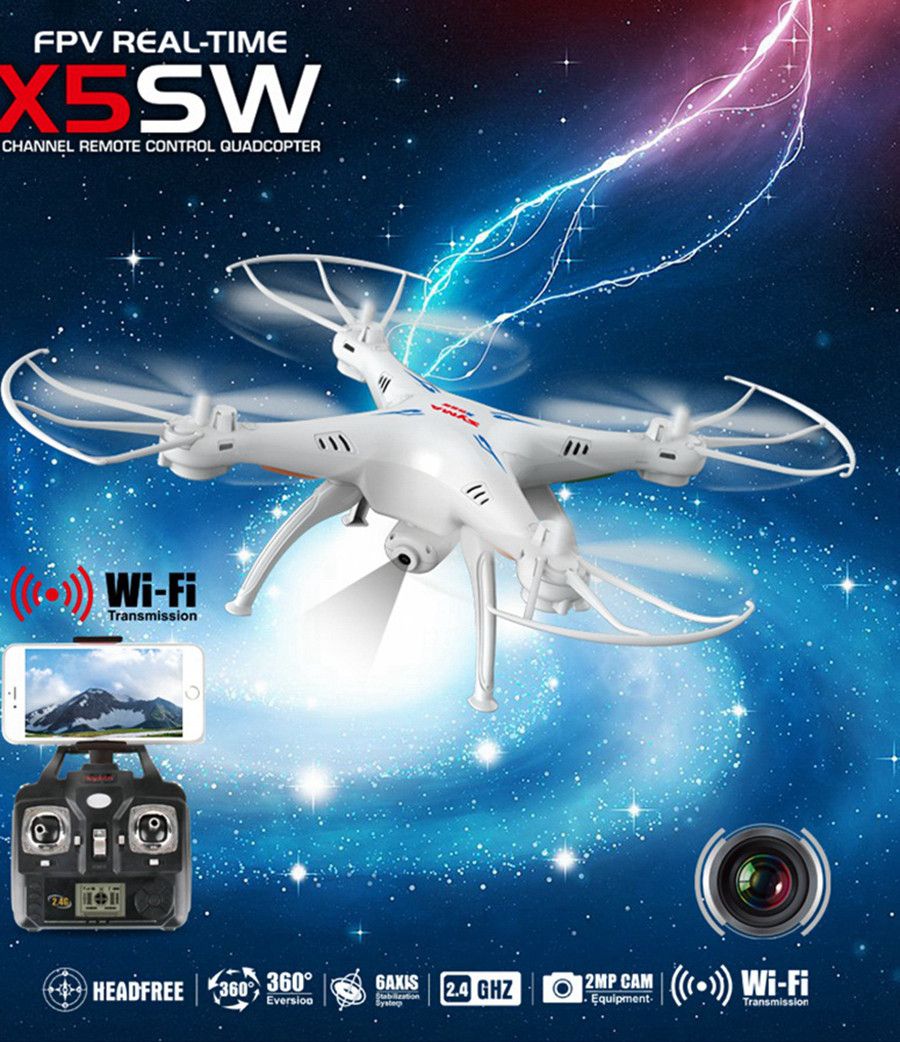 Syma X5sw 1 2 4g Wifi Fpv Drone With Camera Live Video Hd 2mp Rc